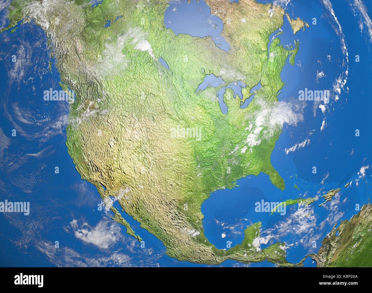 relief map of nord america Stock Photo - Alamy