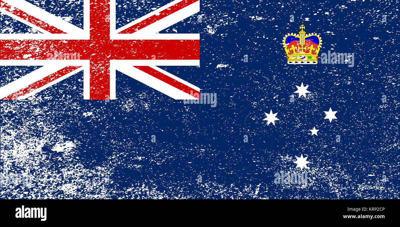 Victoria State Grunge Flag Stock Photo - Alamy