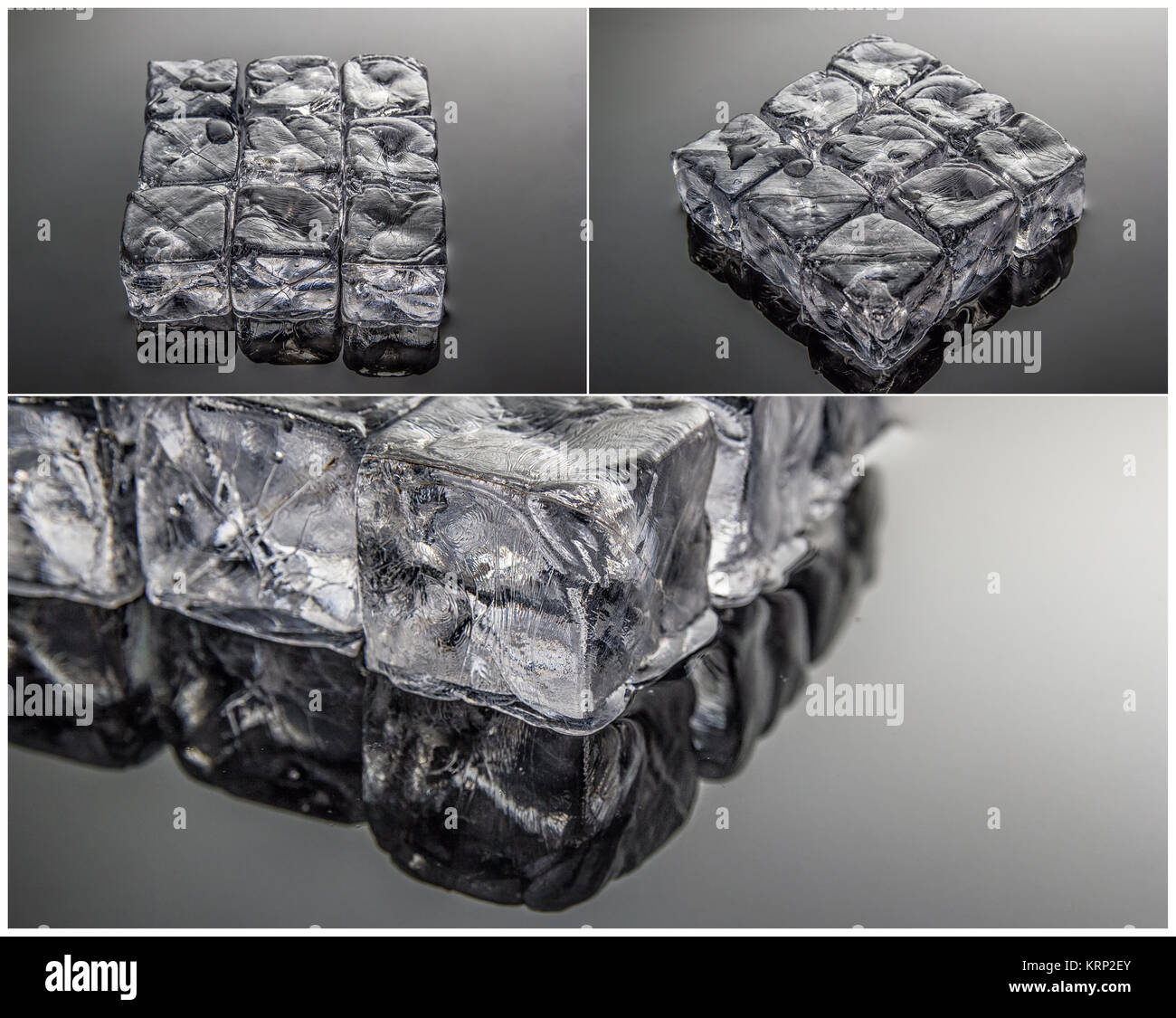 Ice cubes collage Stock Photo - Alamy
