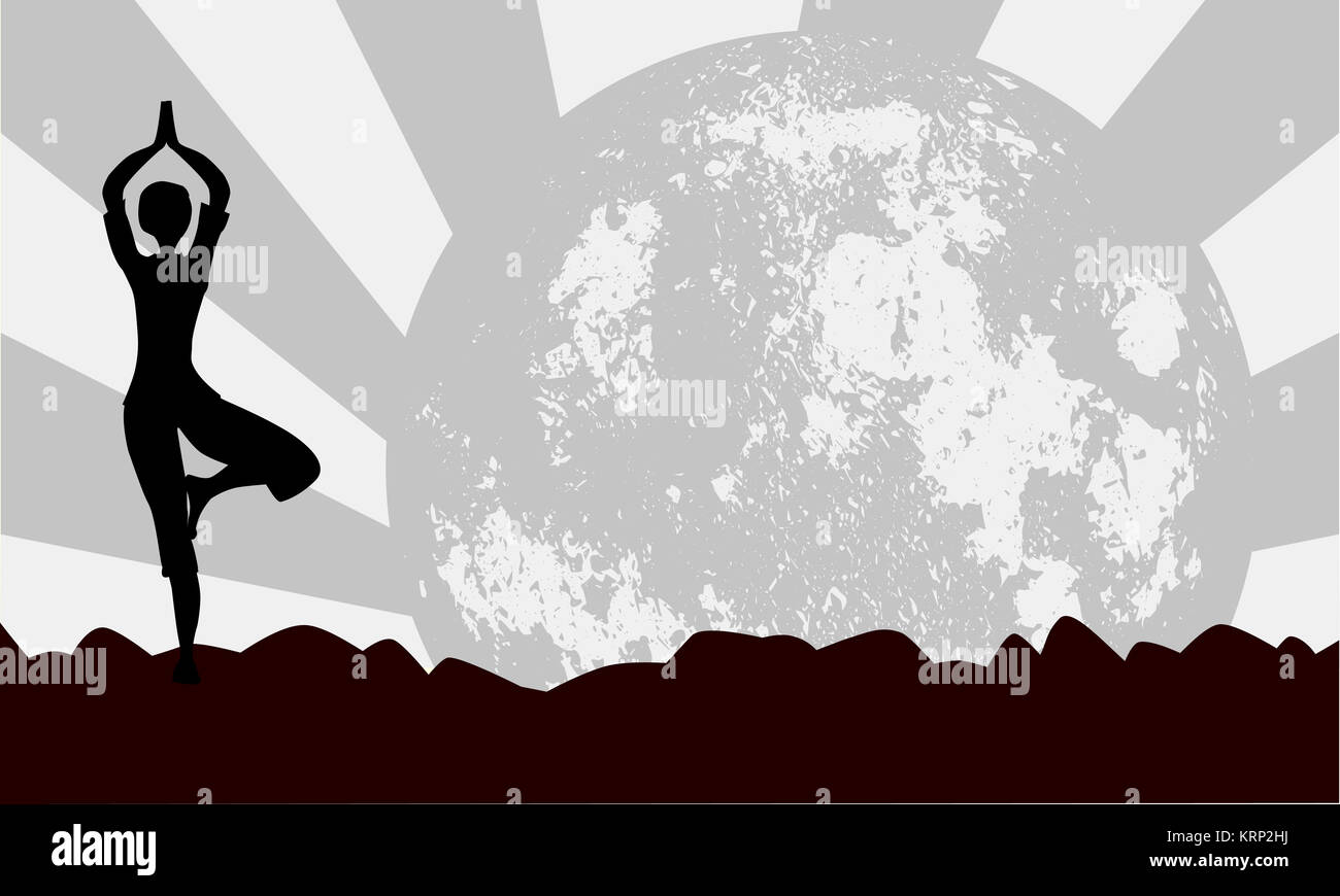 Tree Asana Practice Stock Photo - Alamy