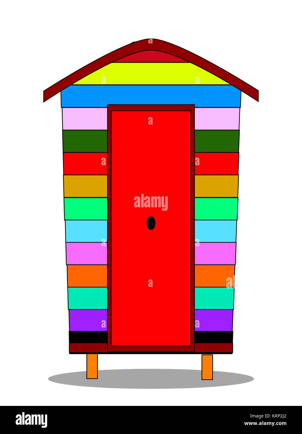 Beach hut illustration isolated Cut Out Stock Images & Pictures - Alamy
