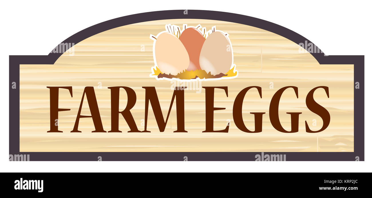 Farm Eggs Wooden Store Sign Stock Photo - Alamy