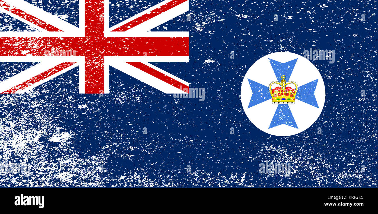 Queensland State Grunge Flag Stock Photo - Alamy