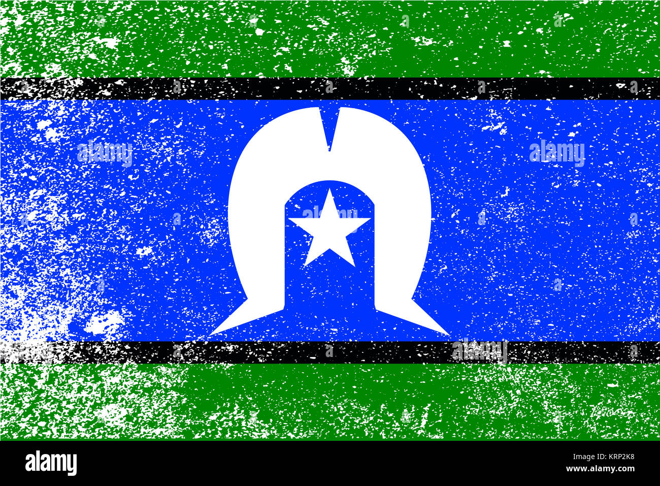 Torres Strait Islander Grunge Flag Stock Photo - Alamy