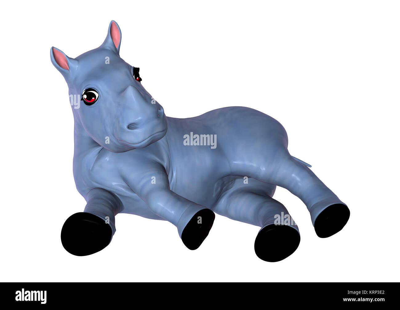 3D Rendering Blue Rhino on White Stock Photo - Alamy