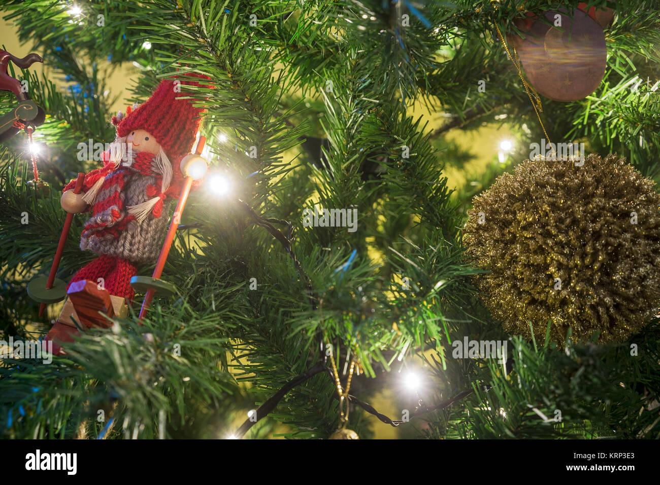 Christmas tree with puppets alluding to Christmas to decorate Stock ...