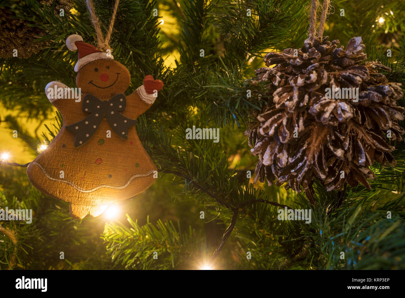 Christmas tree with puppets alluding to Christmas to decorate Stock ...