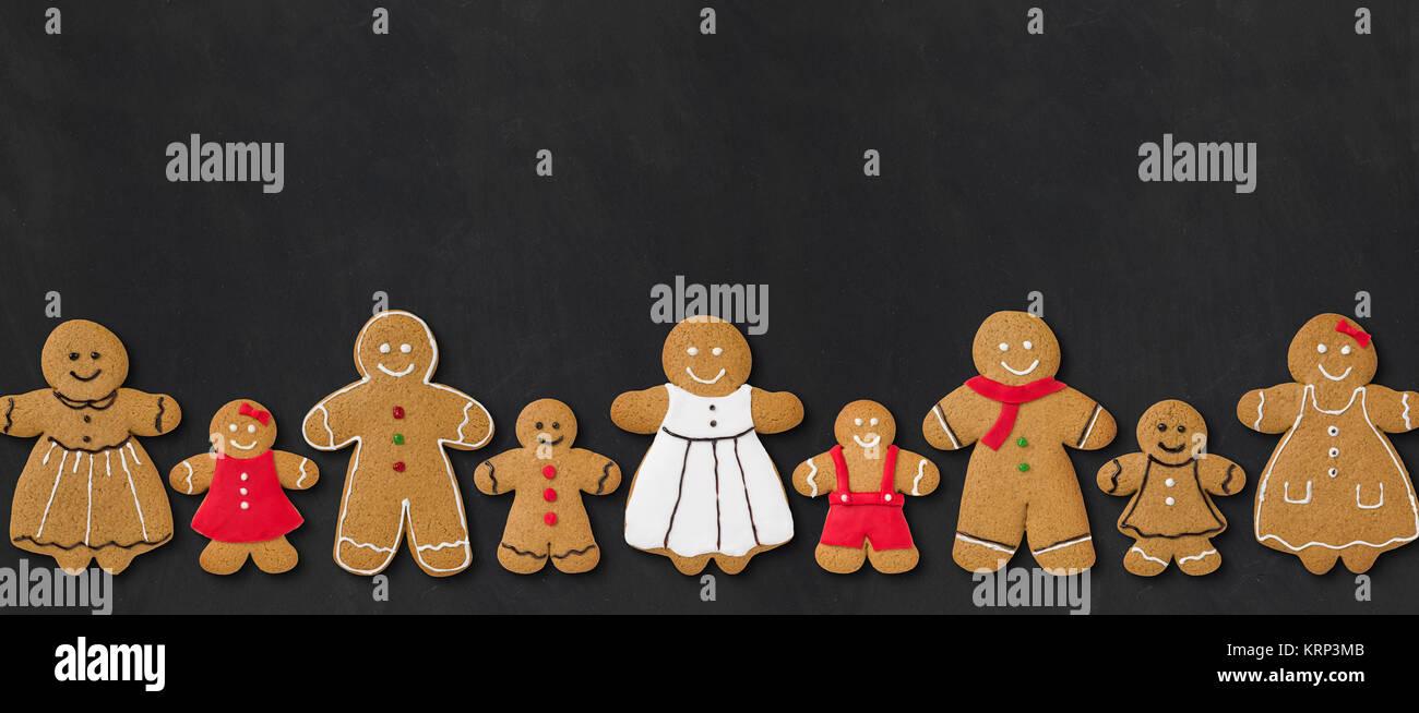 plate with gingerbread family Stock Photo - Alamy