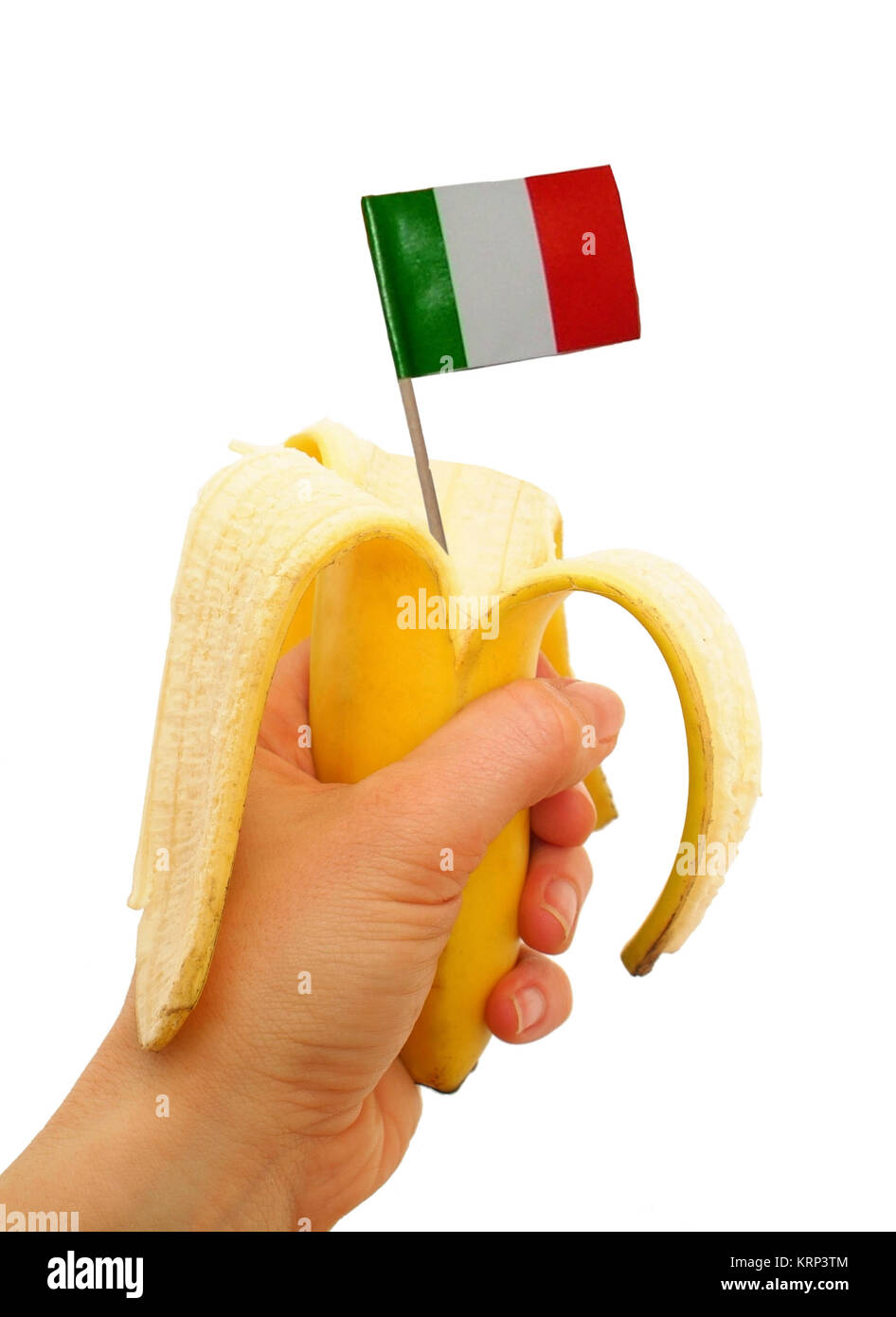 Symbolbild italienische Banane - symbolic for Italian banana Stock ...