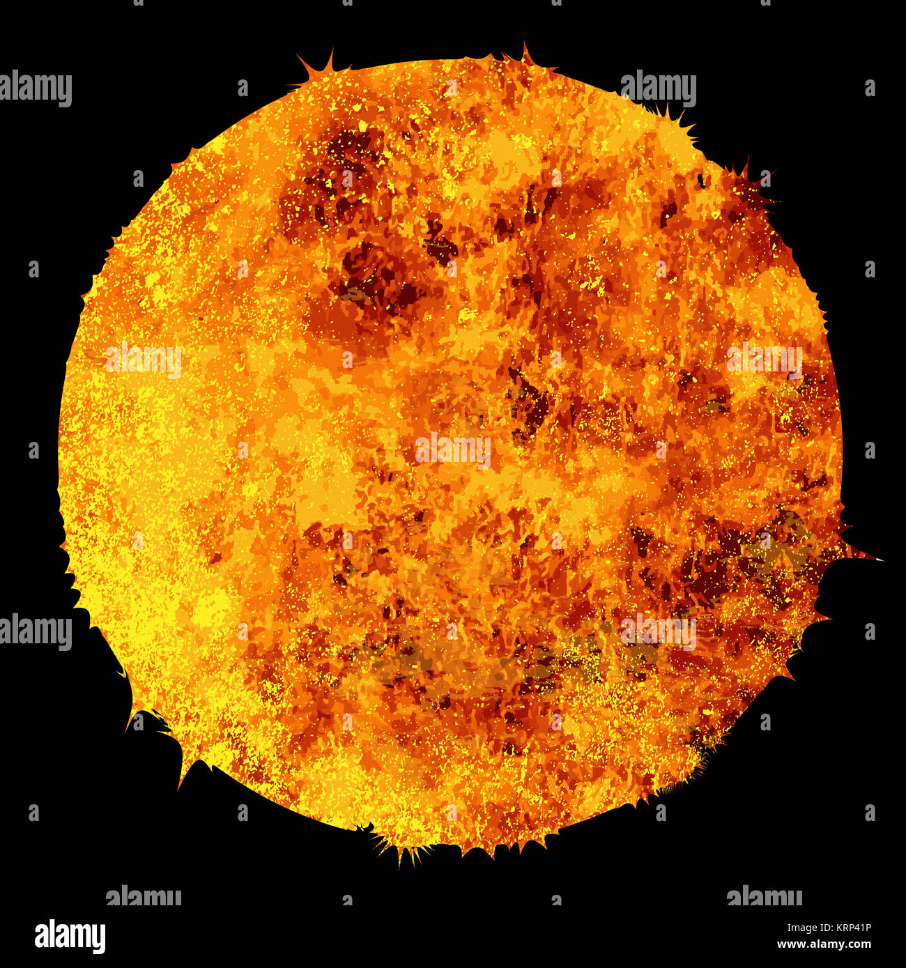 Red Hot Sun Stock Photo - Alamy