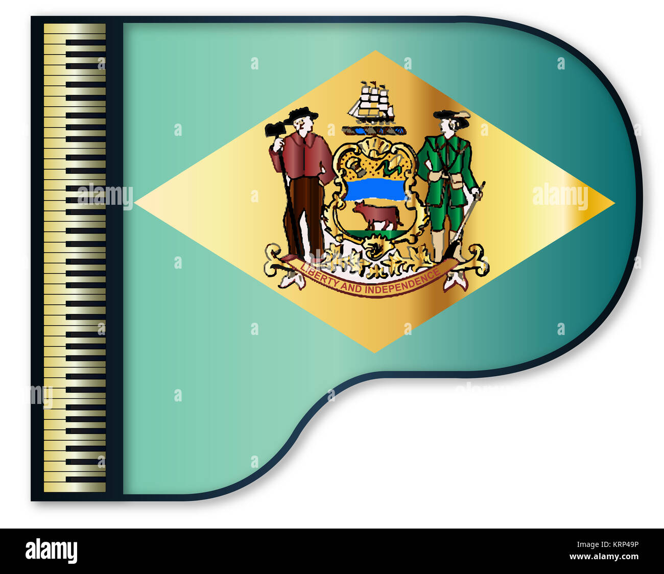 Grand Piano Delaware Flag Stock Photo - Alamy
