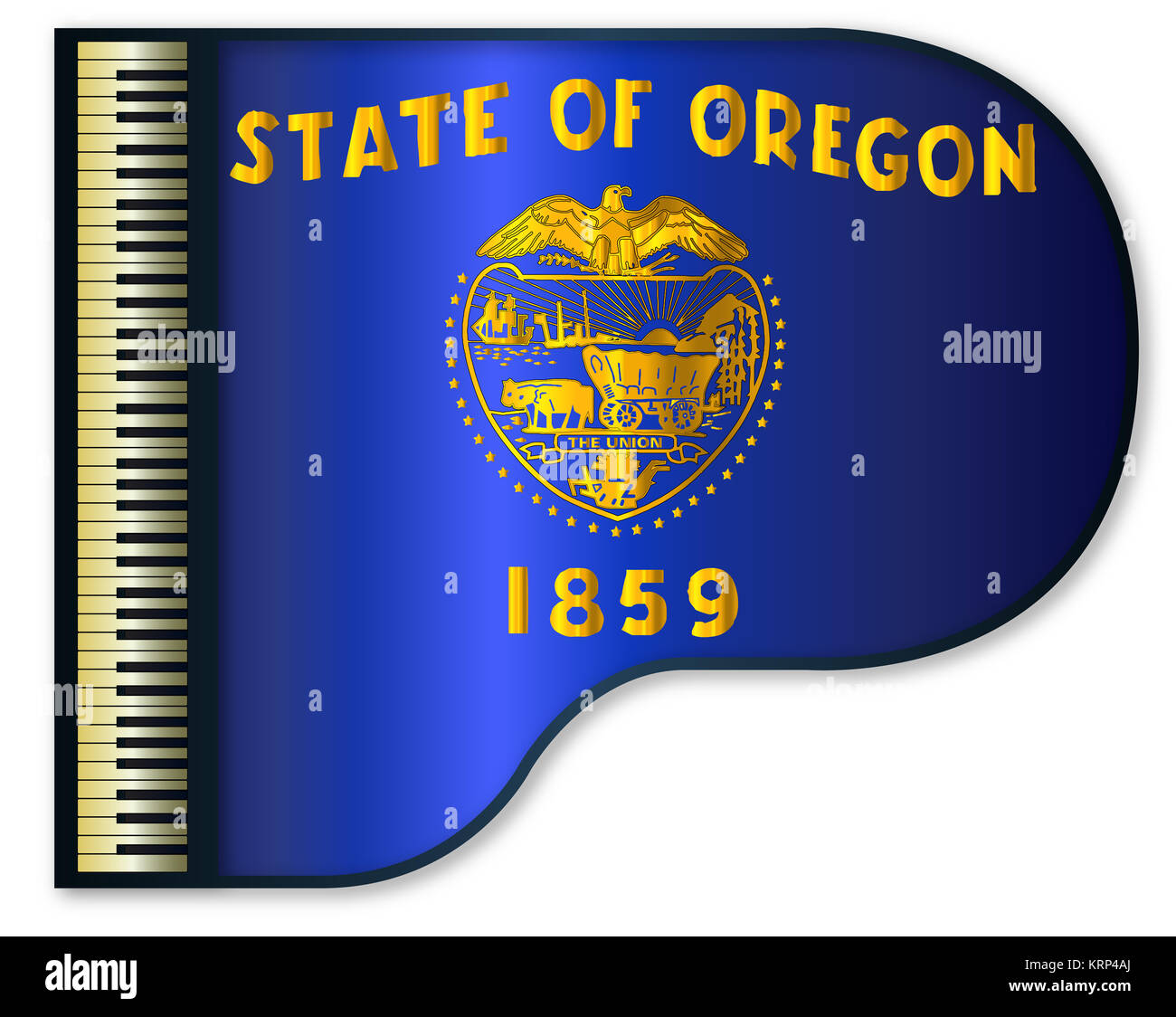 Grand Piano Oregon Flag Stock Photo - Alamy