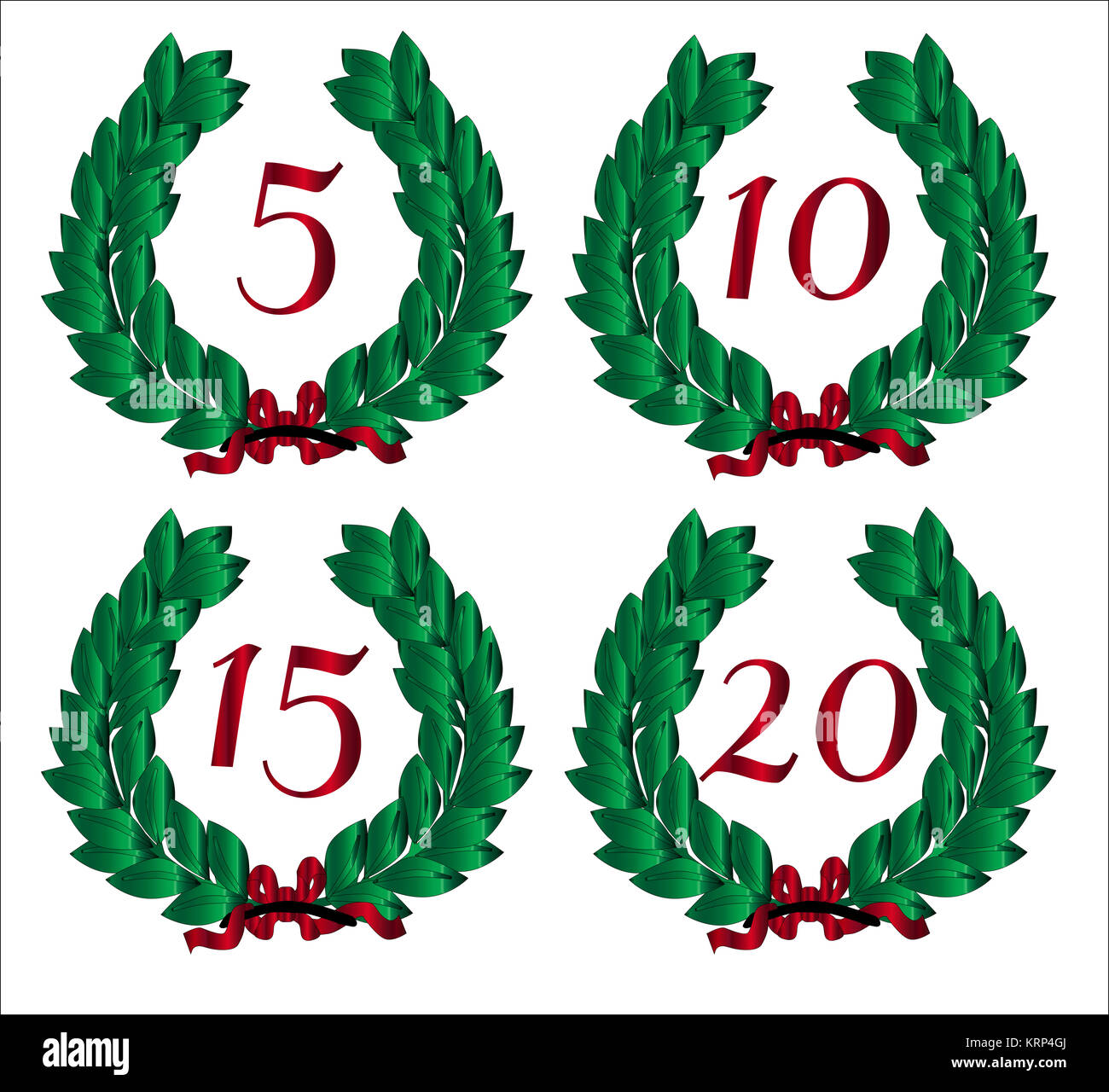 Number Isolated Wreaths Stock Photo - Alamy