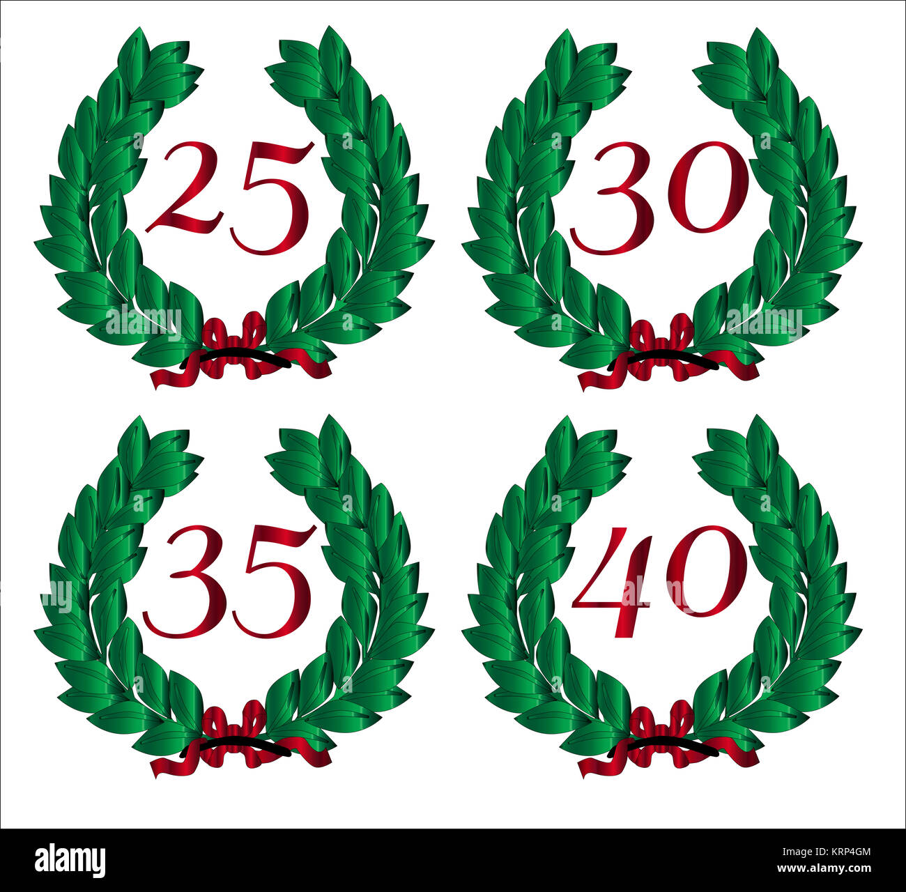 Number Isolated Wreaths Stock Photo - Alamy