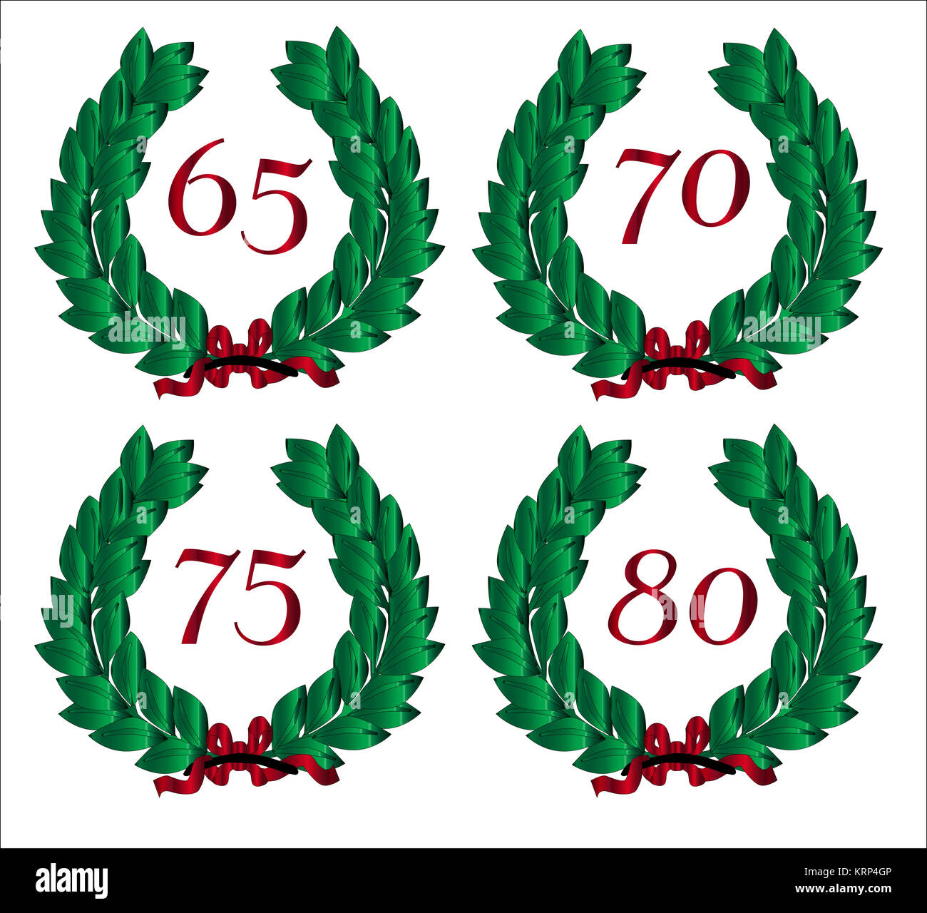 Number Isolated Wreaths Stock Photo - Alamy