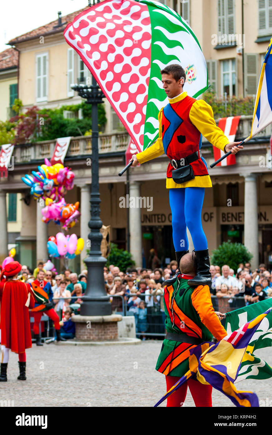 the historical Medieval parade of the Palio Stock Photo - Alamy