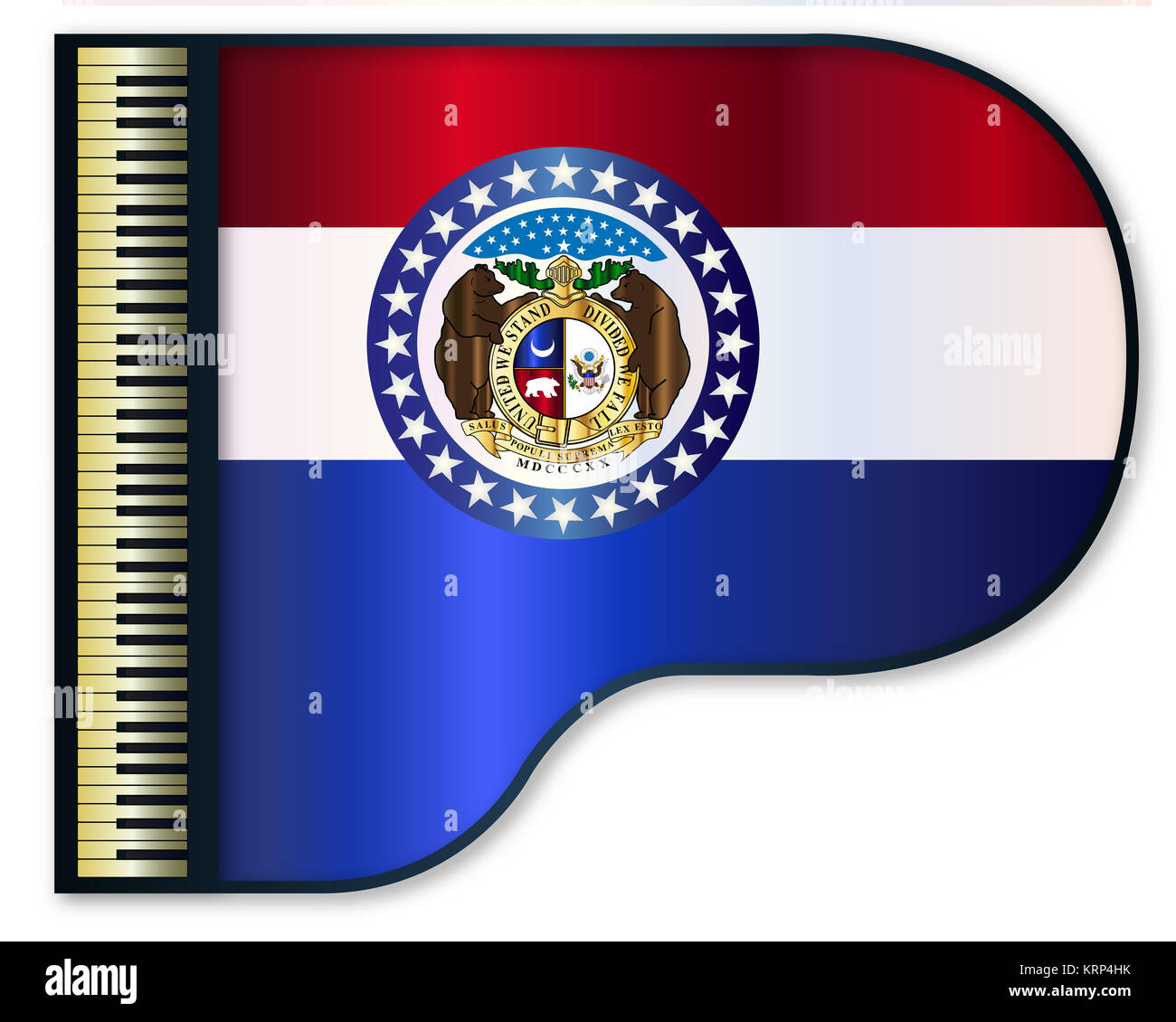Grand Piano Missouri Flag Stock Photo - Alamy