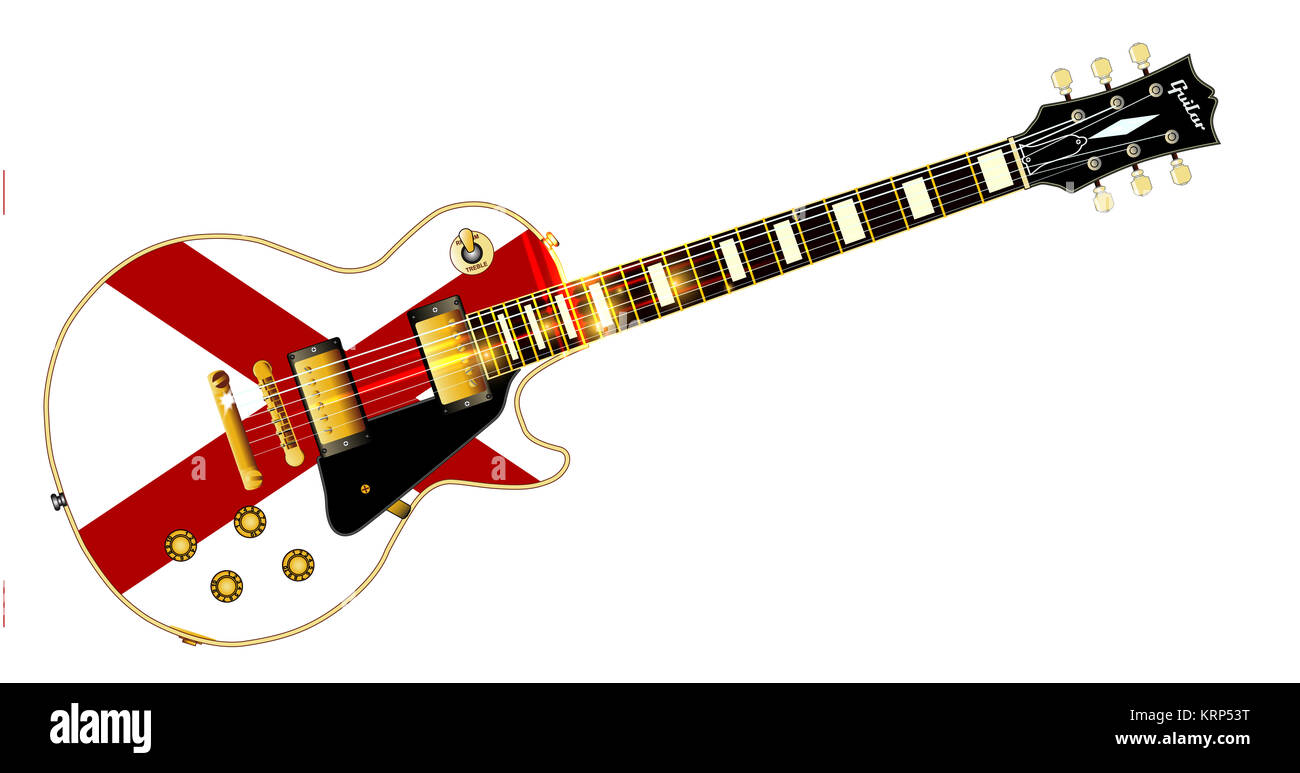 Alabama State Flag Guitar Stock Photo - Alamy