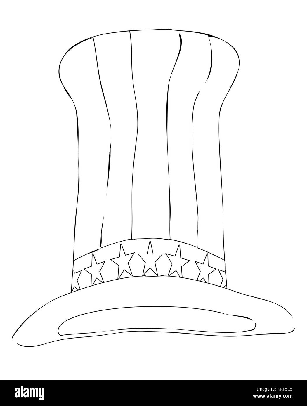 Tall Black And White Striped Hat Stock Photo - Alamy