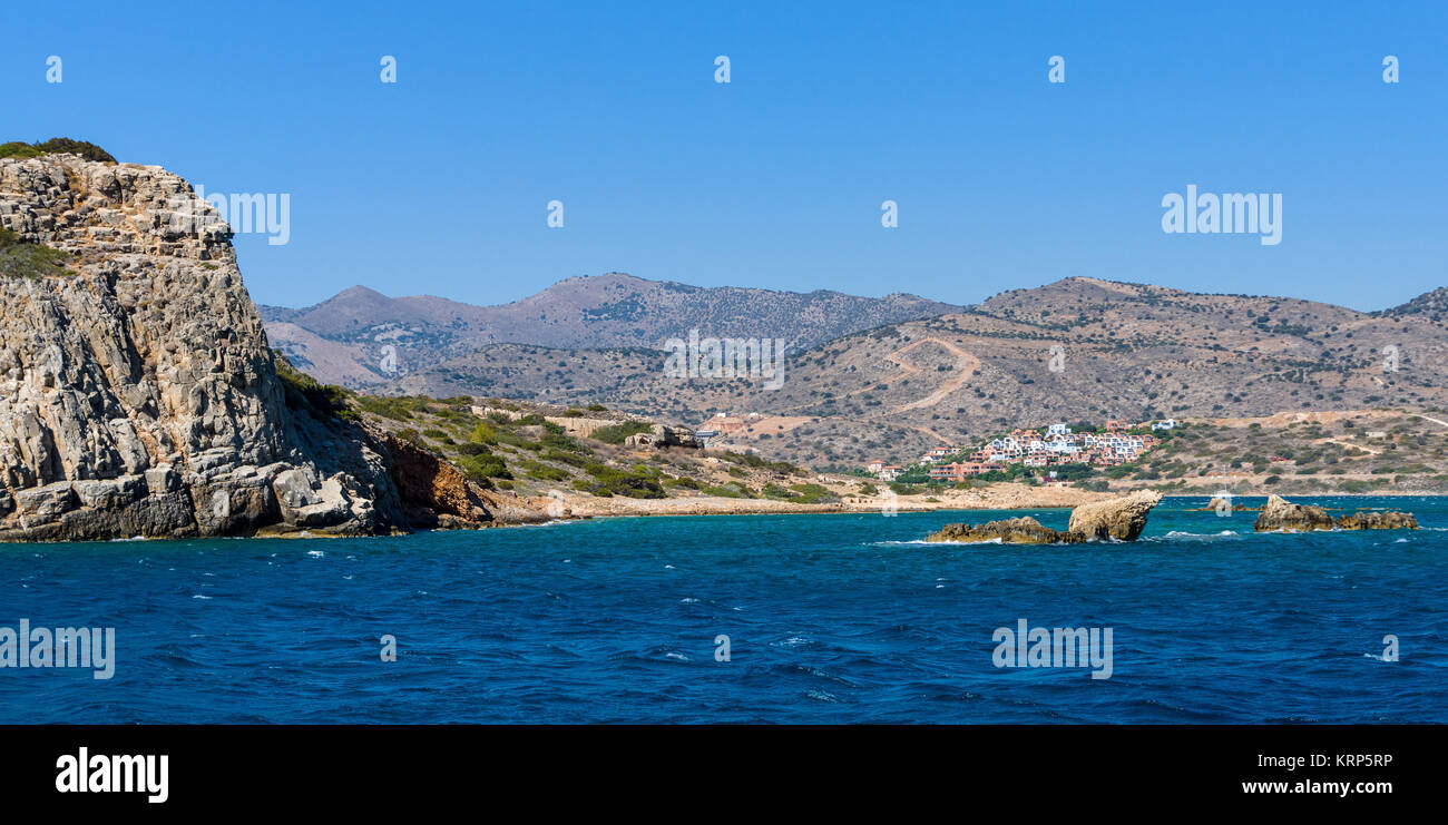 Mediterranean Sea. Crete. Greece. The cliffs of the peninsula of ...