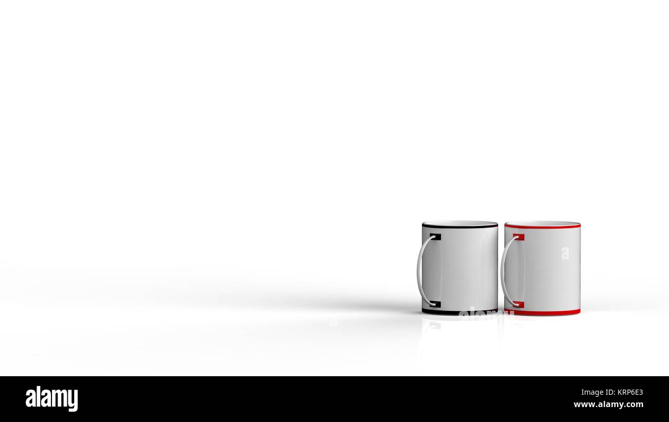 3d rendering cup with nice background color Stock Photo - Alamy