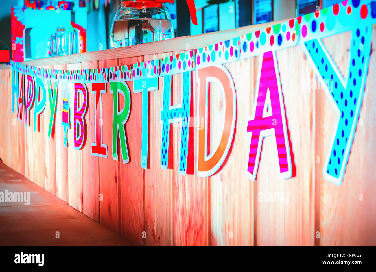 Happy Birthday Paper Inscription Stock Photo - Alamy