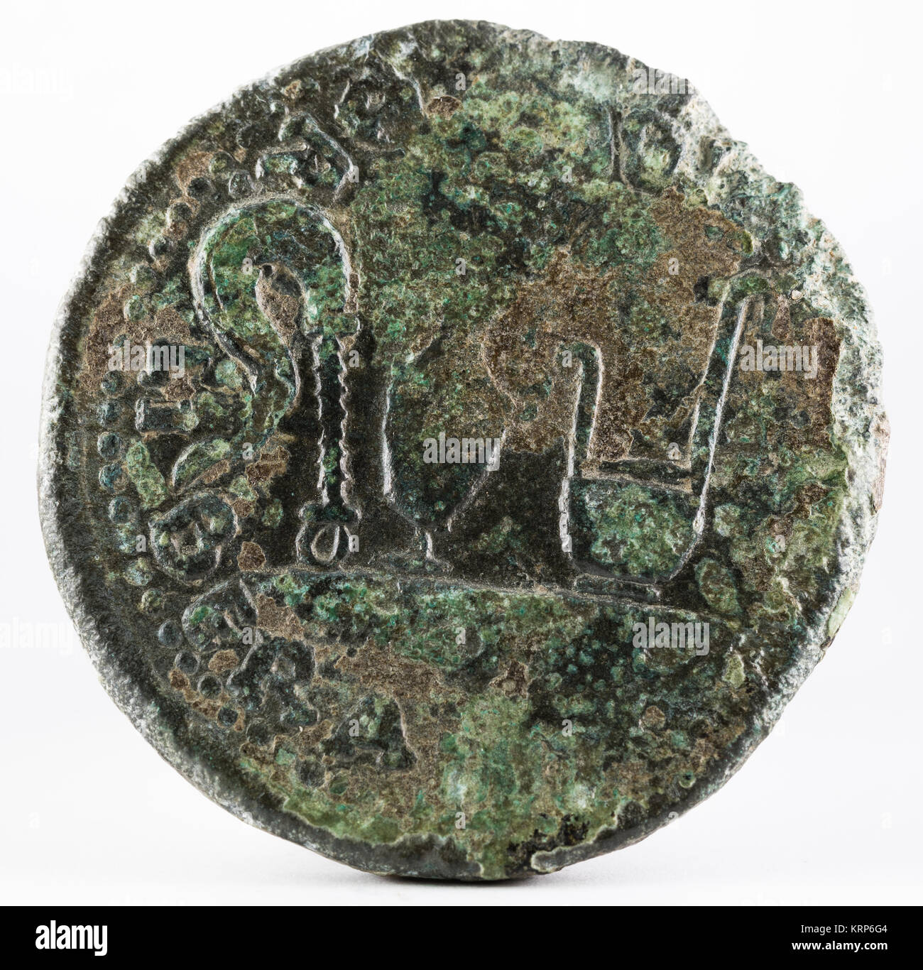 Ancient Roman bronze dupondius coin of Ebora. Coined by Emperor ...