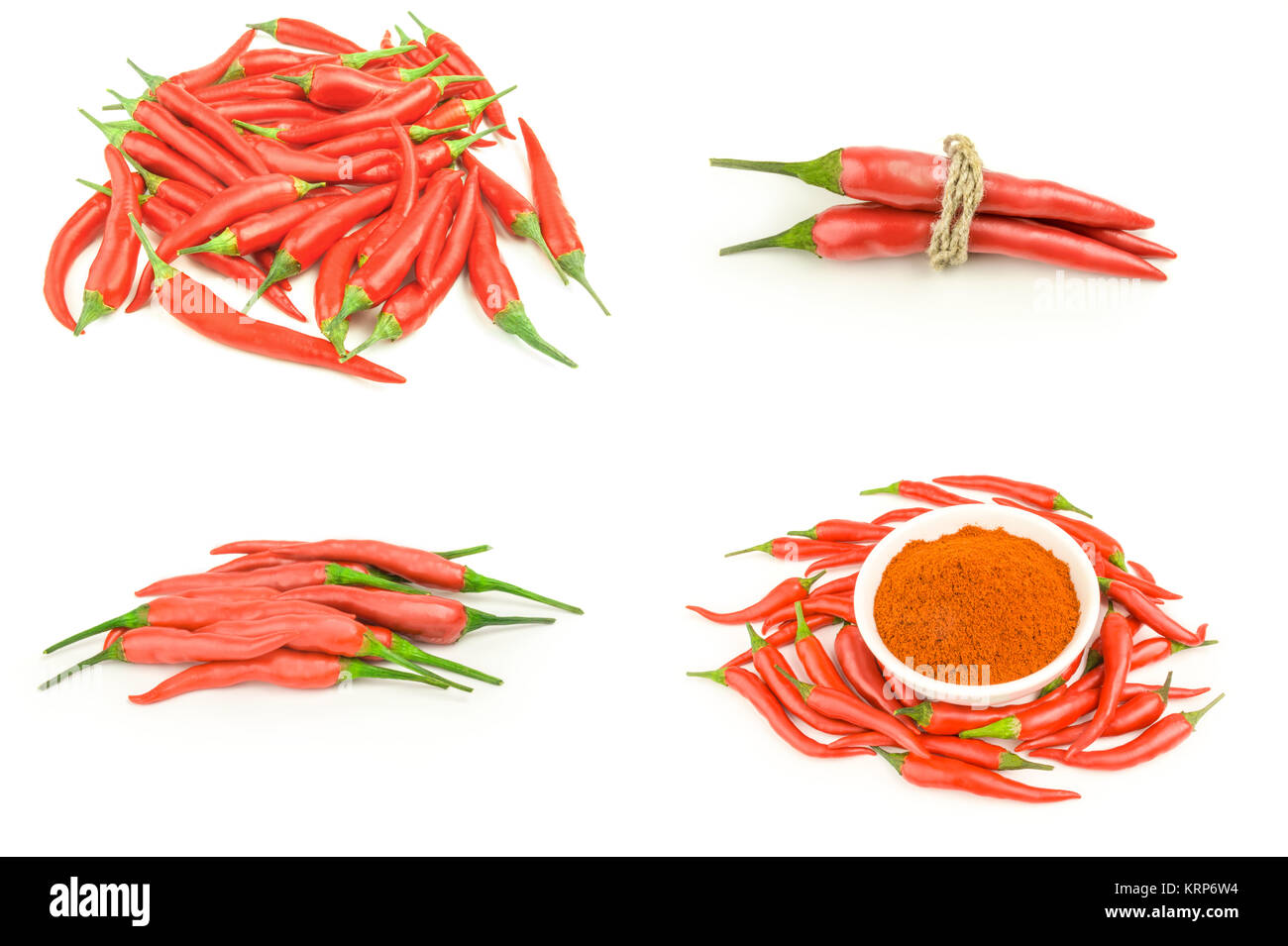 Collection of hot chili peppers Stock Photo - Alamy