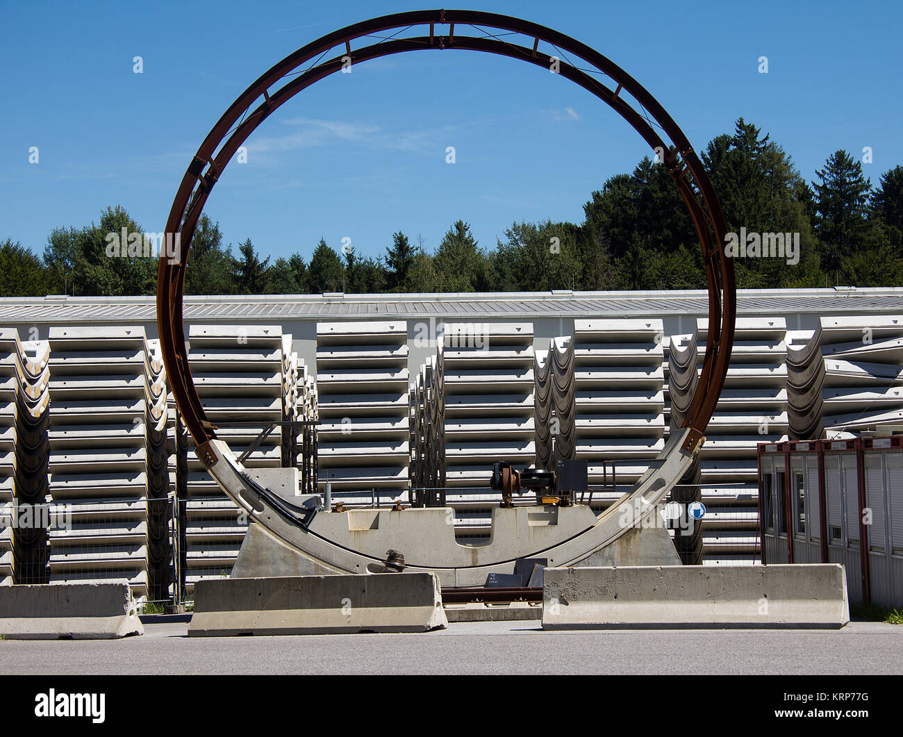 tunnel ring of metal on a construction site for tunnel construction in ...