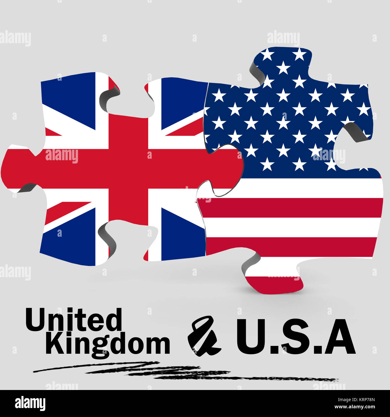 Uk usa flags combine hi-res stock photography and images - Alamy
