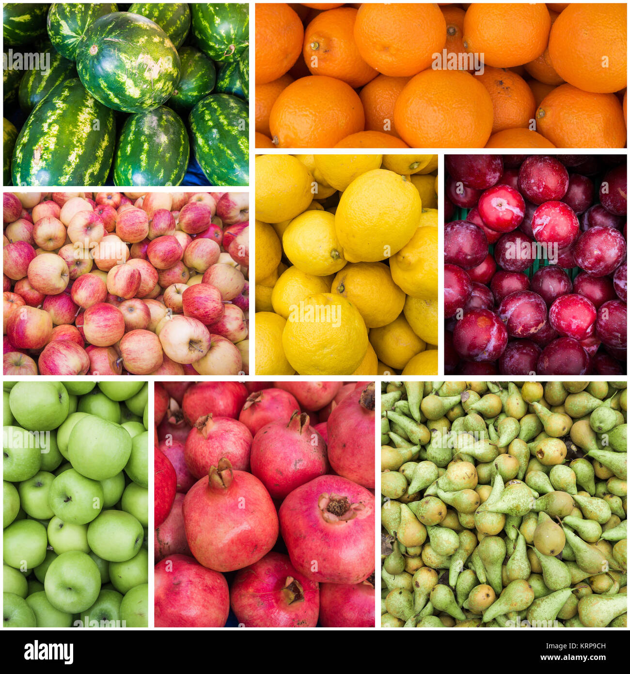 collage with various fruits. collection of fresh fruits Stock Photo - Alamy