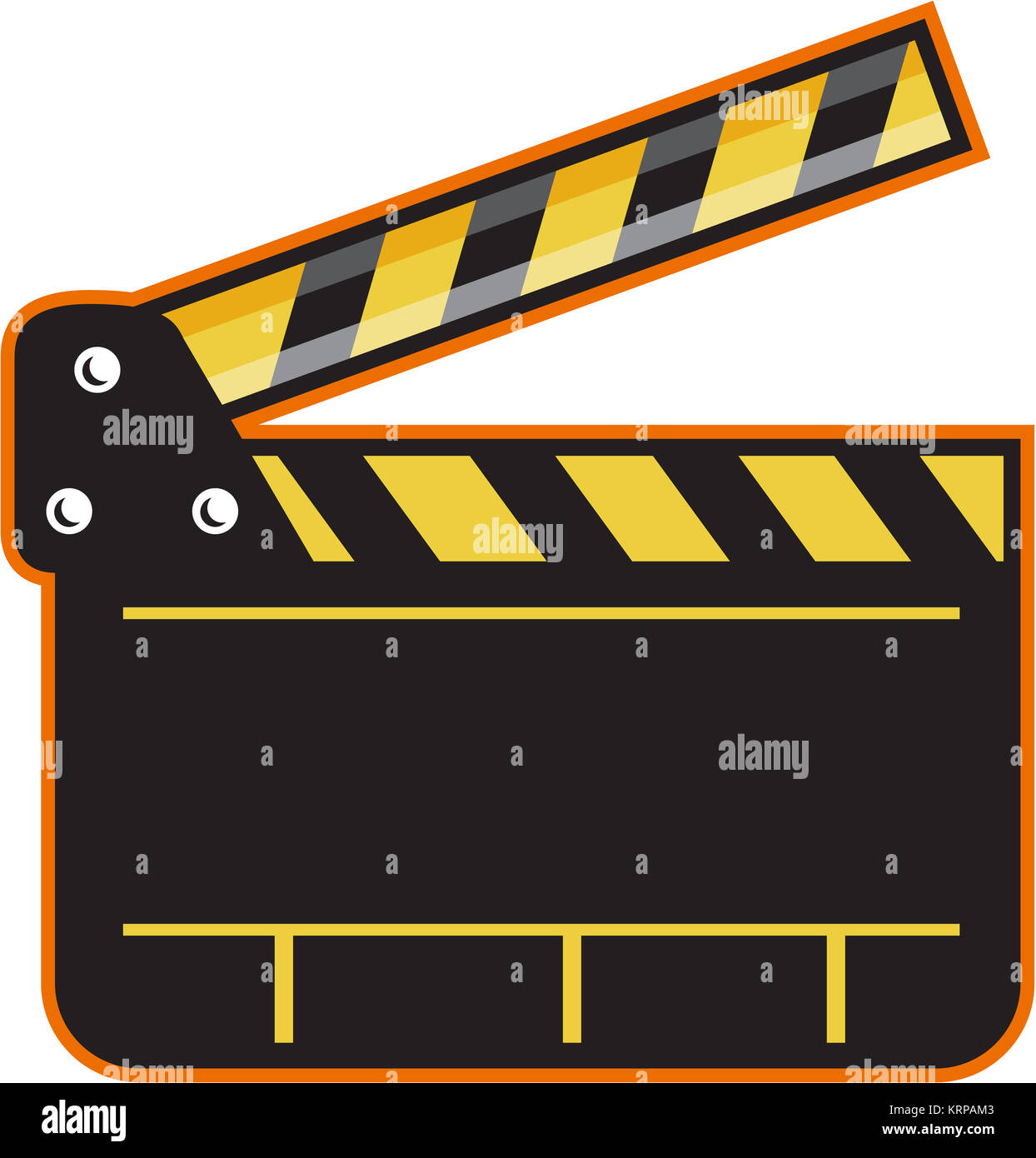 Movie Camera Slate Clapper Board Open Retro Stock Photo - Alamy