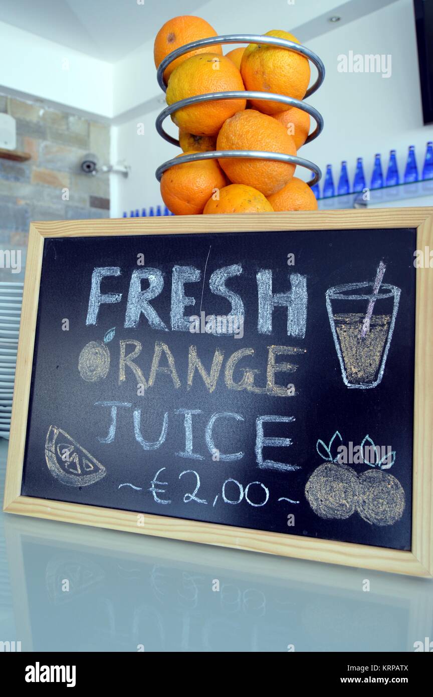 Panel fresh orange juice Stock Photo - Alamy