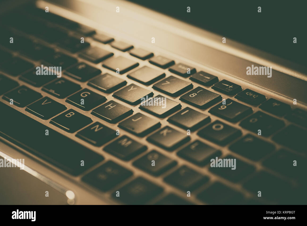 Laptop keyboard detail Stock Photo - Alamy