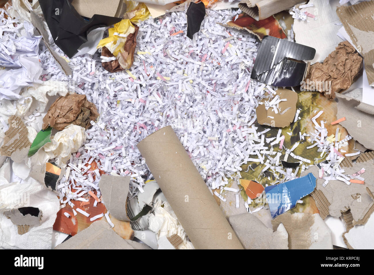 inside of a paper recycling container Stock Photo - Alamy