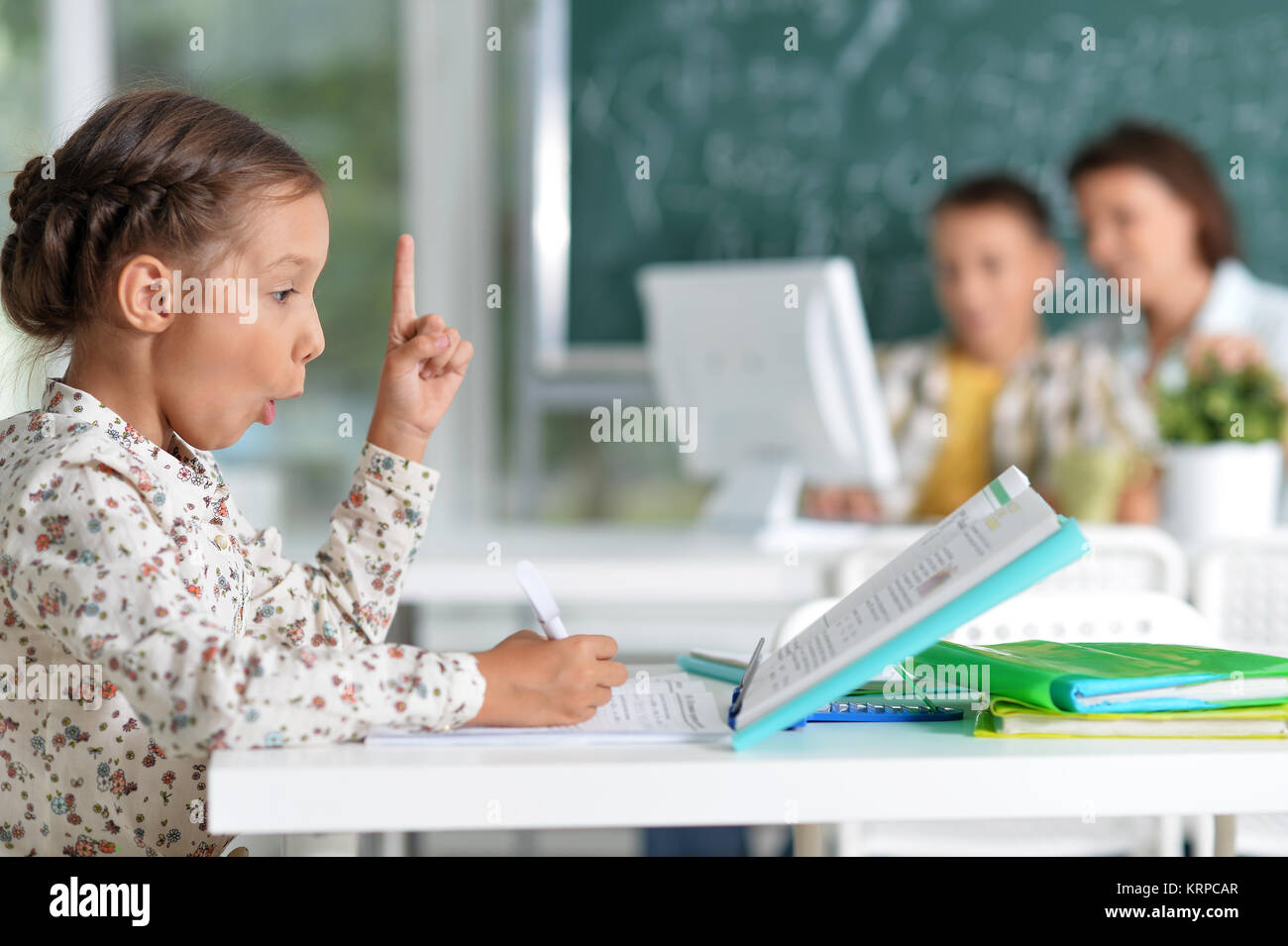 Pupil studying lessons Stock Photo - Alamy