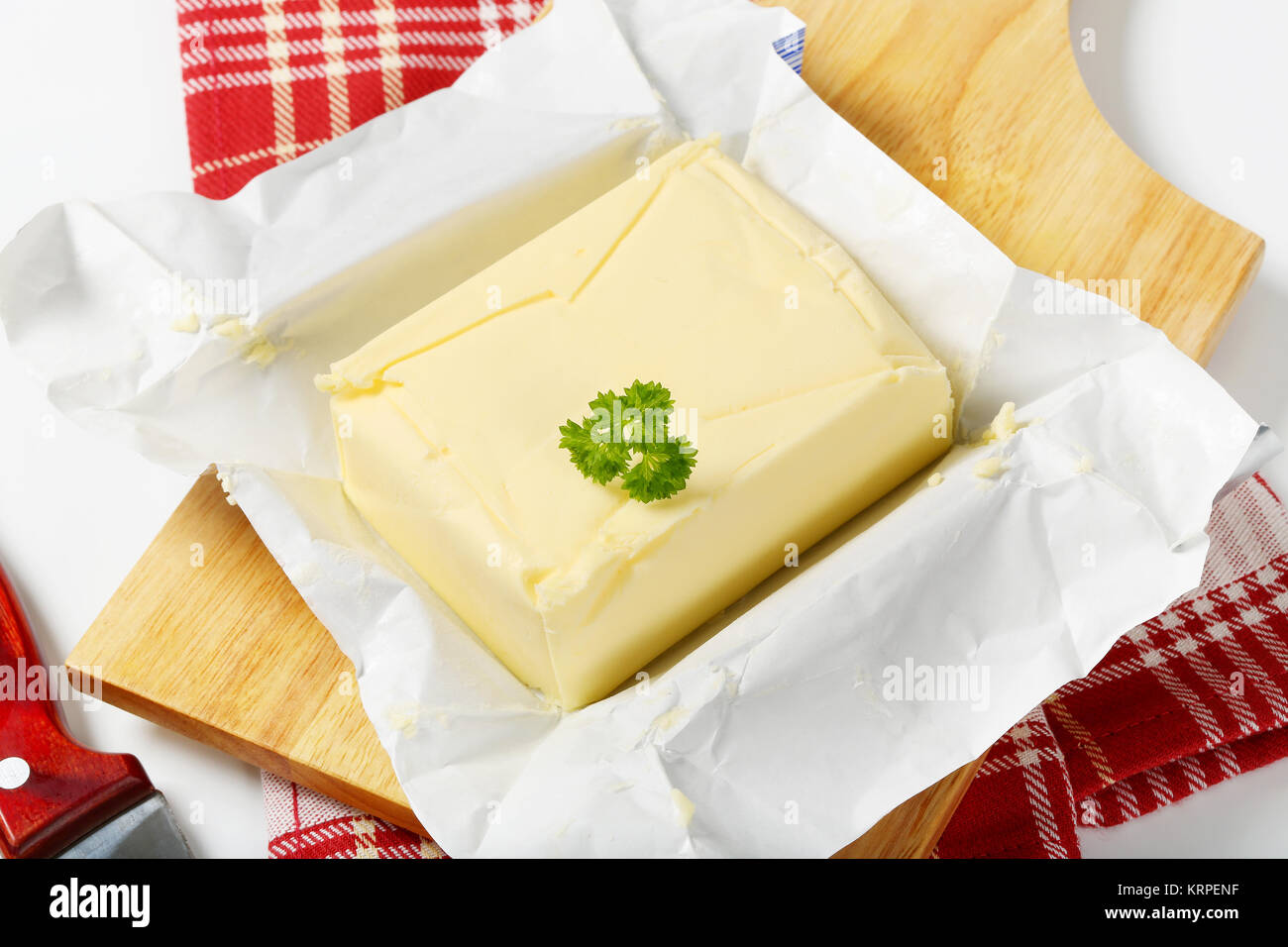 block of fresh butter Stock Photo - Alamy