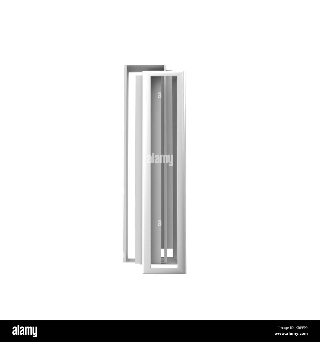 Letter I, Abstract fragmented geometric font. 3D Rendering Stock Photo ...