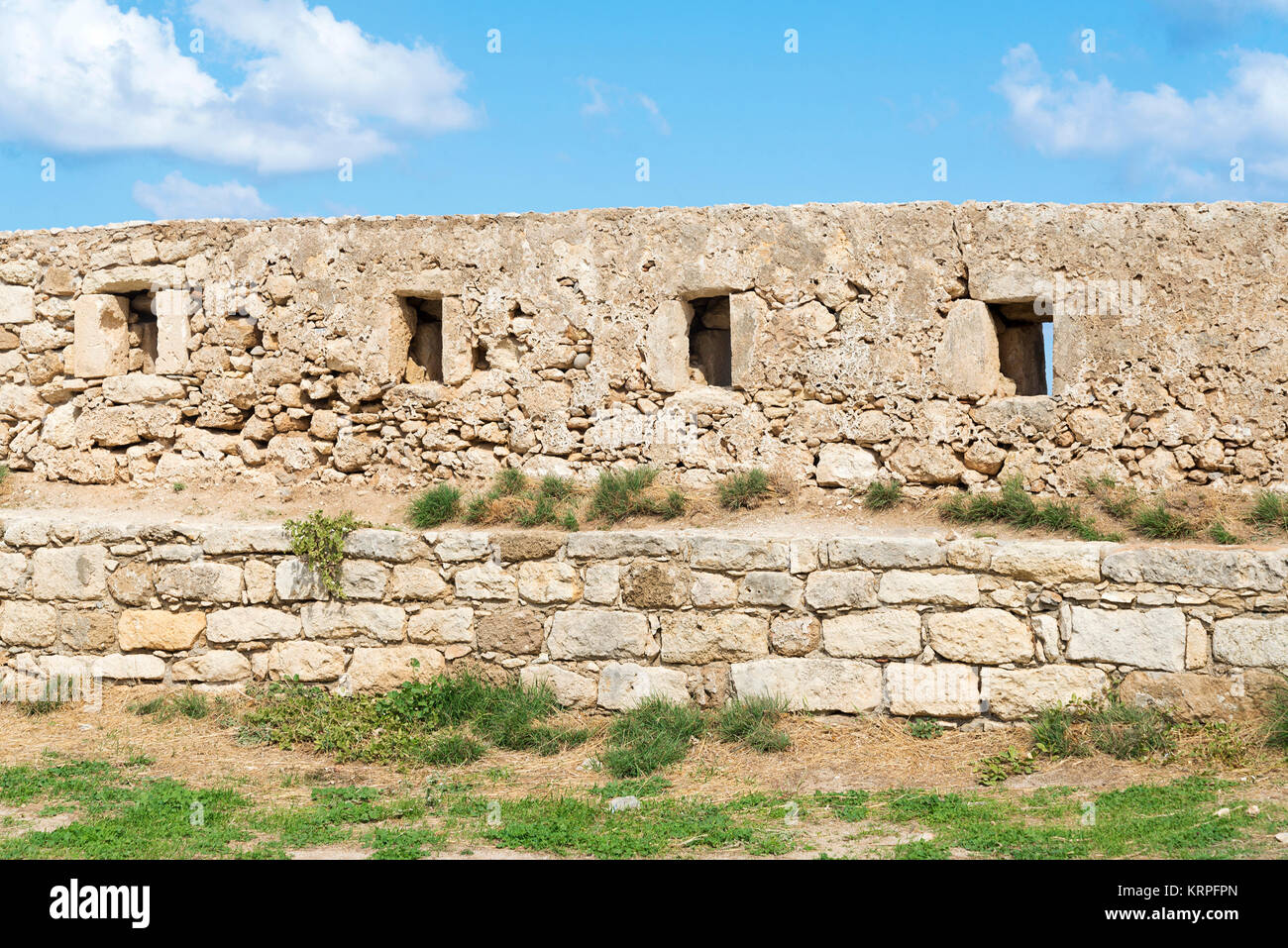 Bastion the fortress of Fortezza in Rethymno, Crete, Greece, the Wall ...