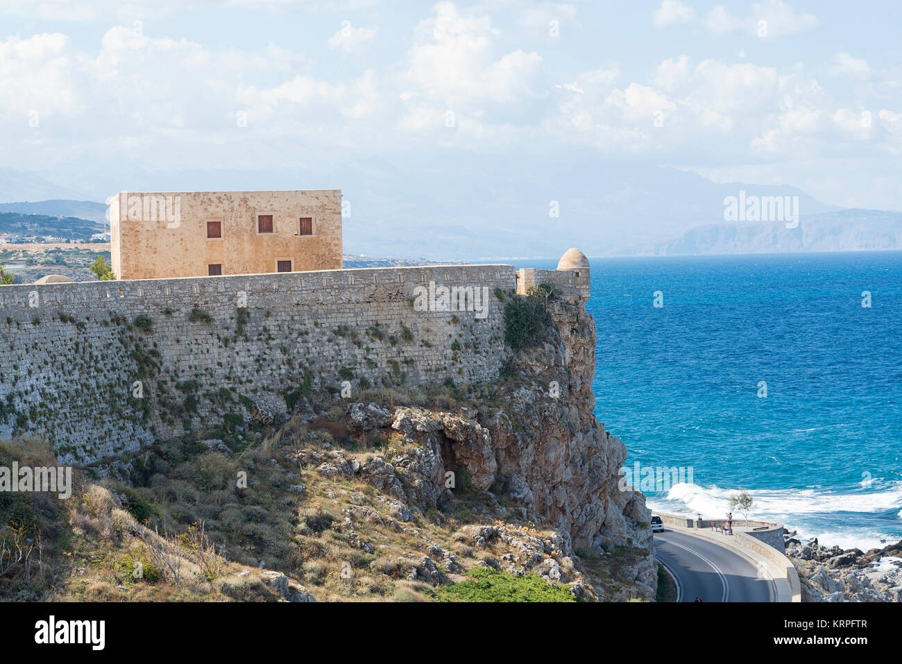 Bastion the fortress of Fortezza in Rethymno, Crete, Greece, the Wall ...