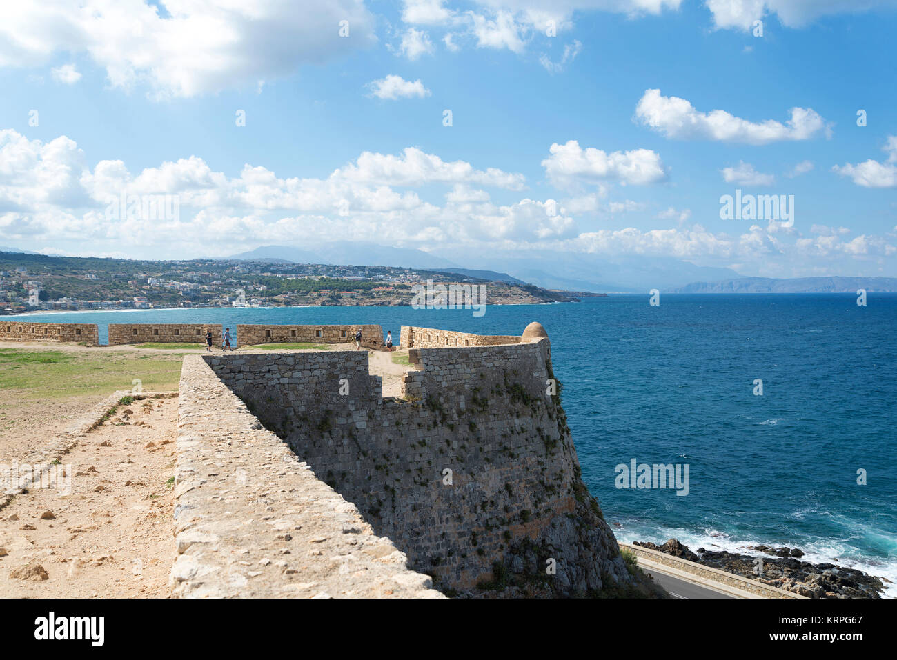 Bastion the fortress of Fortezza in Rethymno, Crete, Greece, the Wall ...