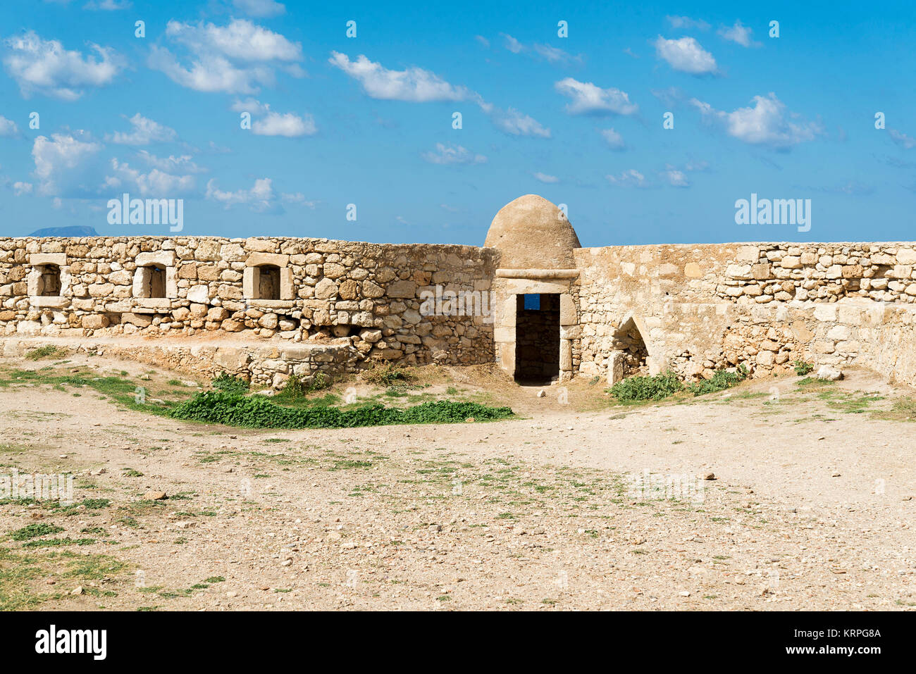 Bastion the fortress of Fortezza in Rethymno, Crete, Greece, the Wall ...