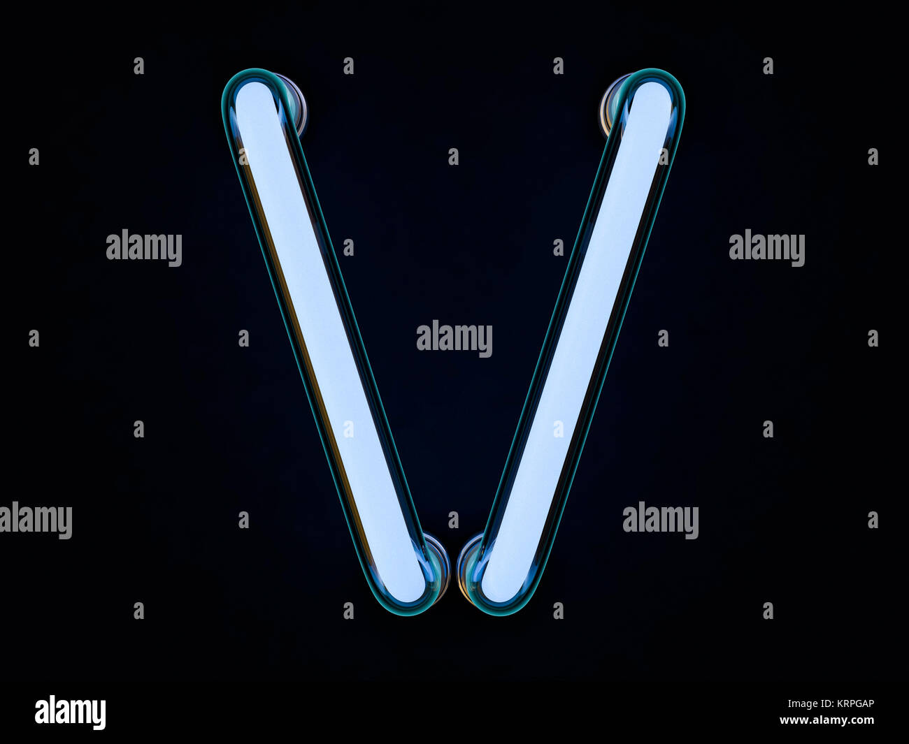 Neon tube letter on black background. 3D rendering Stock Photo - Alamy
