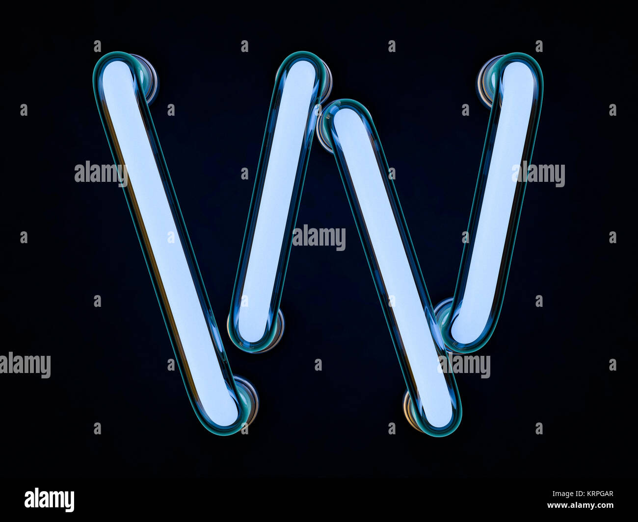 Neon tube letter on black background. 3D rendering Stock Photo - Alamy