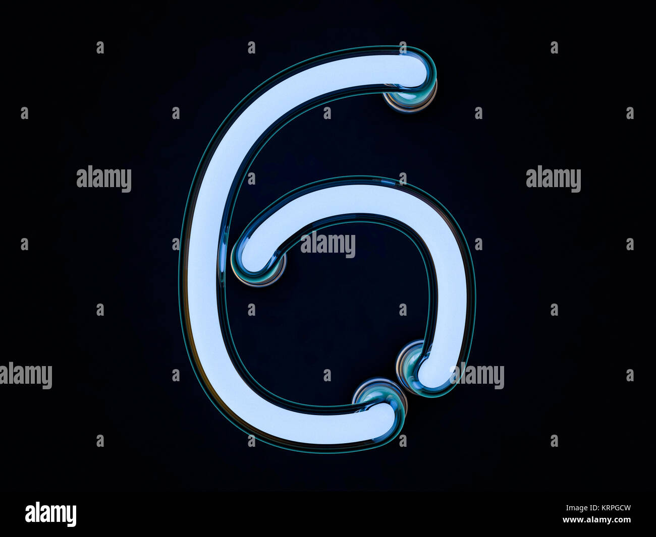 Neon tube number on dark background. 3D rendering Stock Photo - Alamy