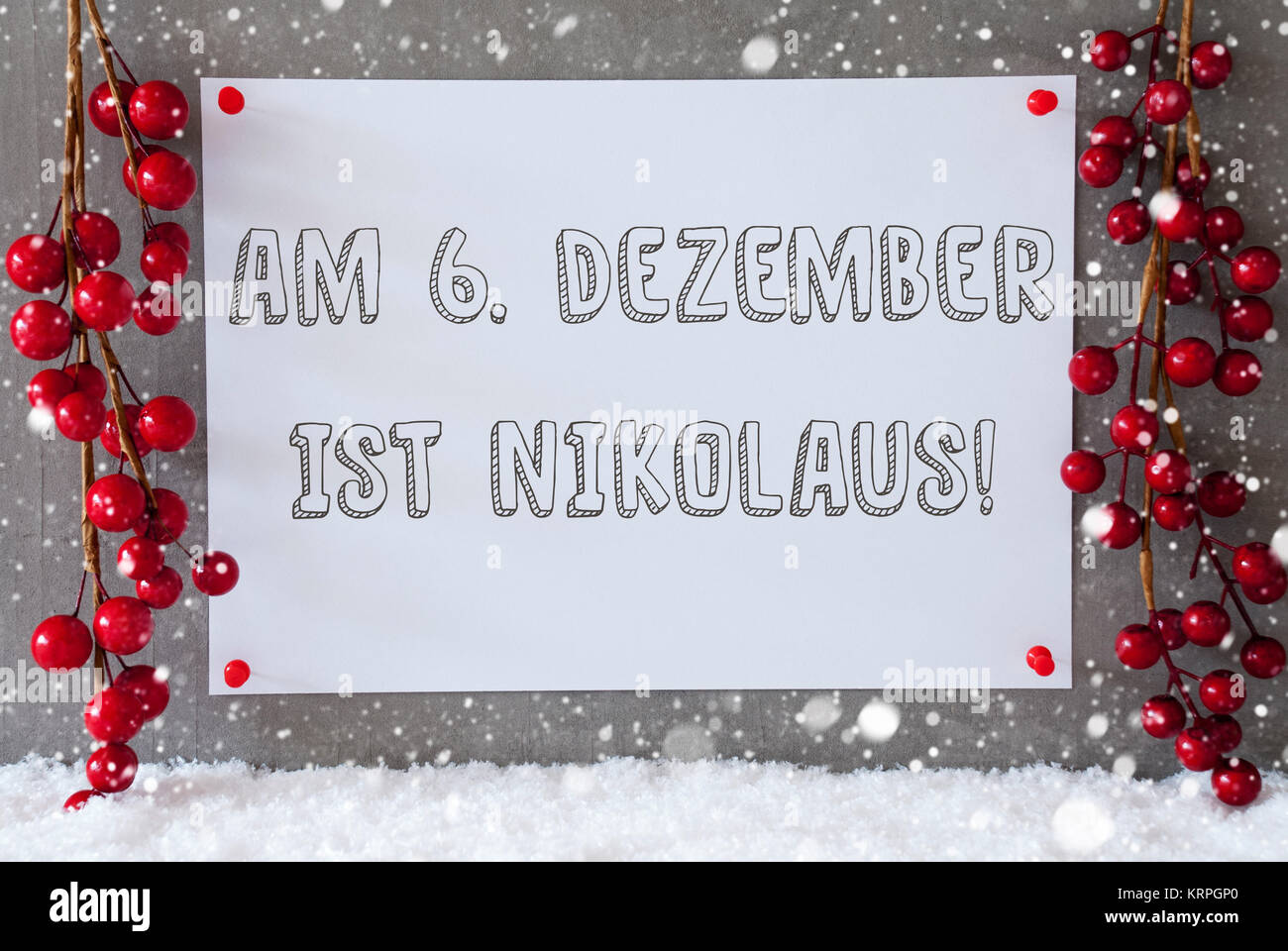 Label With German Text Am 6. Dezember Ist Nikolaus Means December 6th ...