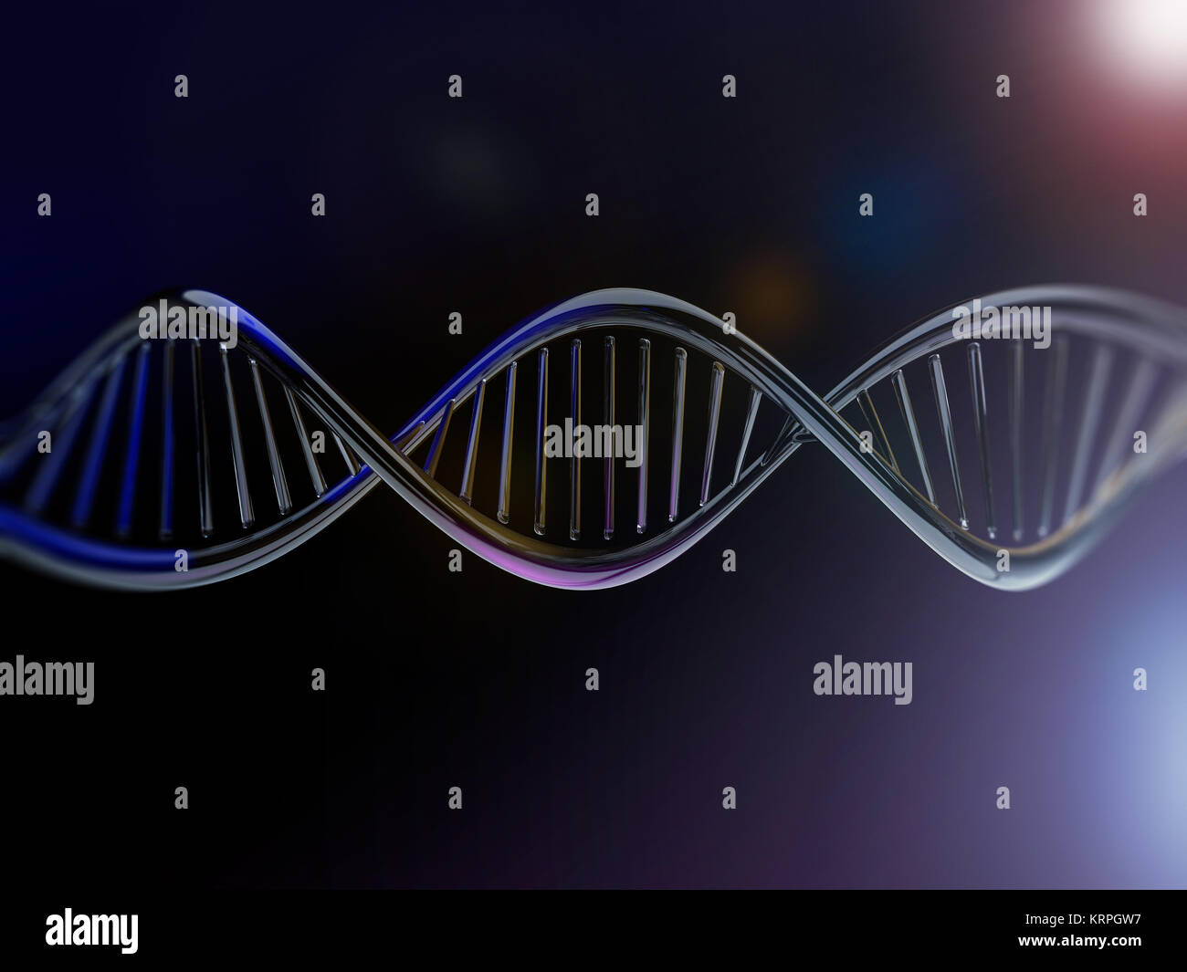 Digital illustration of a DNA model. 3D rendering Stock Photo - Alamy
