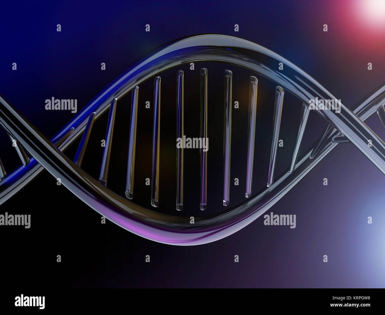 Digital illustration of a DNA model. 3D rendering Stock Photo - Alamy