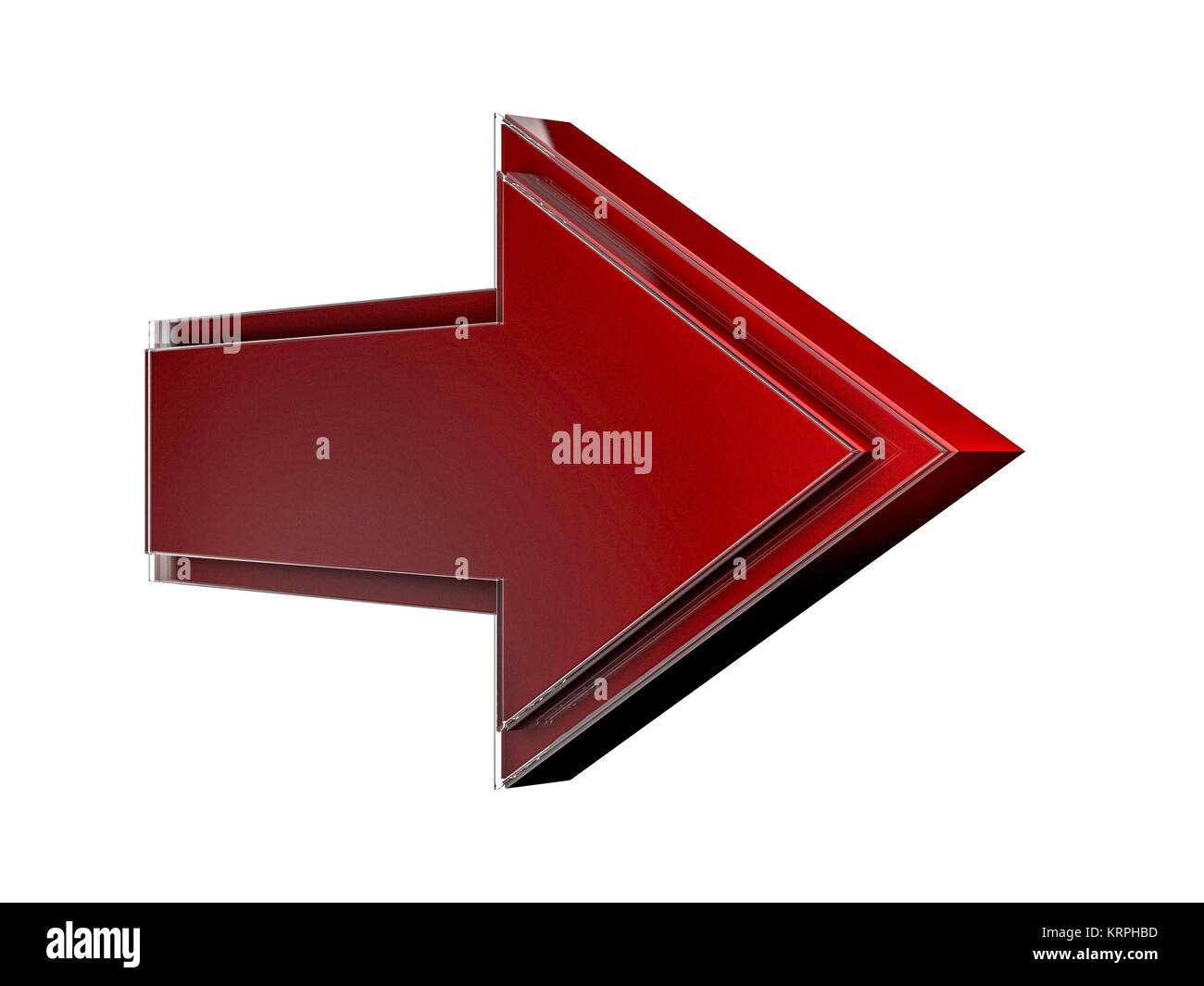 Red Arrow Icon Sign. 3D rendering Stock Photo - Alamy
