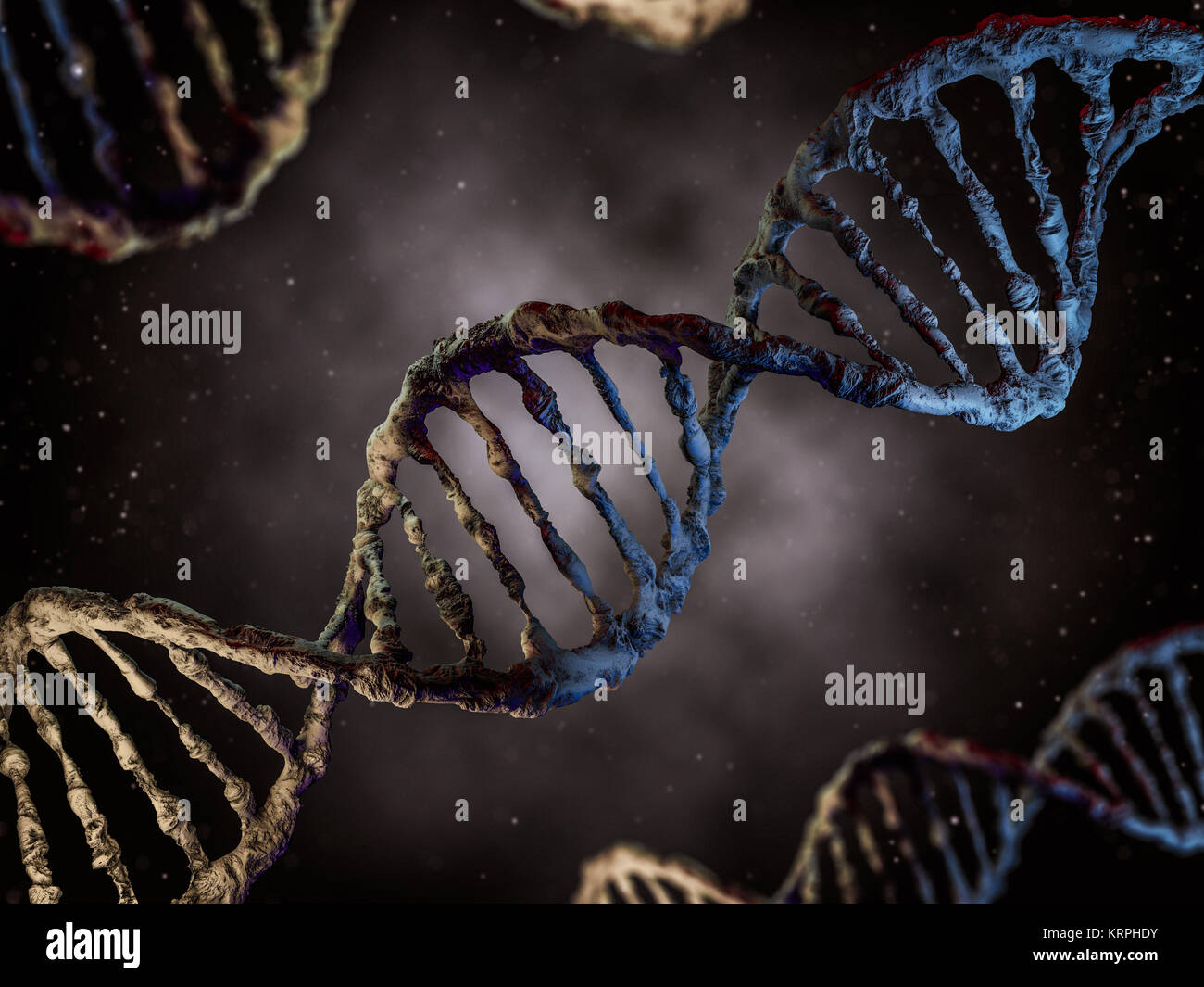 Digital illustration of a DNA model. 3D rendering Stock Photo - Alamy